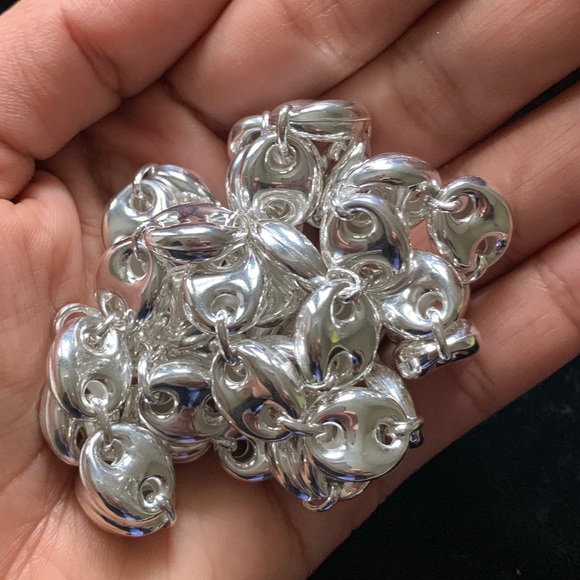 Jewelry | Gucci Puff Link Sterling Silver Chain | Poshmark